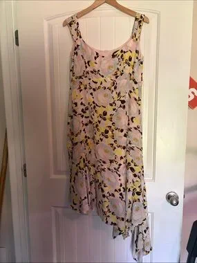 Nanette Lepore | Dresses | Nanette Lepore Floral Asymmetrical Pink ...